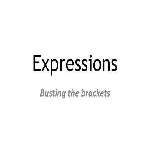 Expressions | PPT