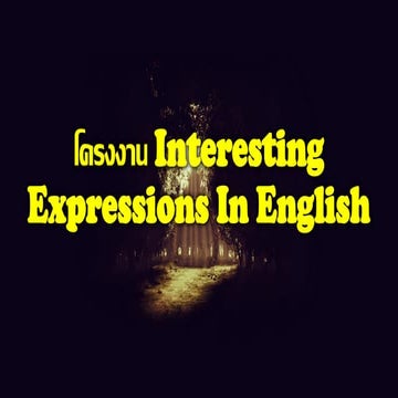 Interesting Expressions In English | PDF