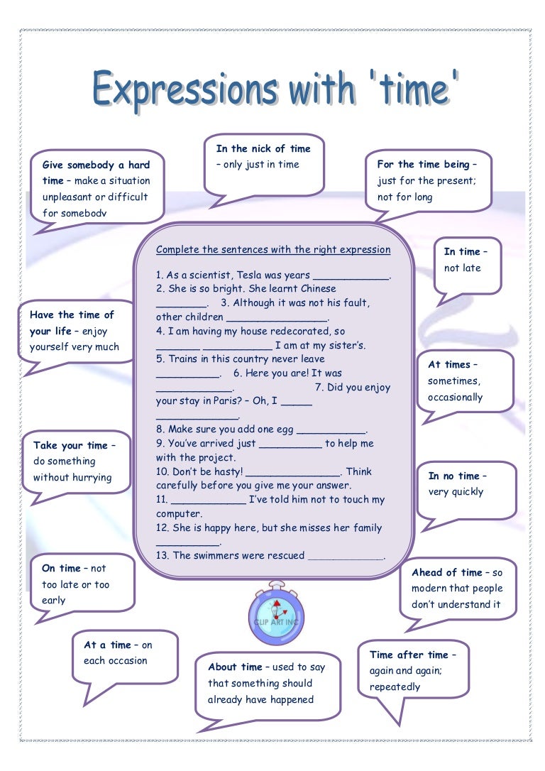 Expressions with-time