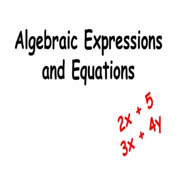 Expressions and Formulae.pptx Algebraic expressionsAlgebraic ...