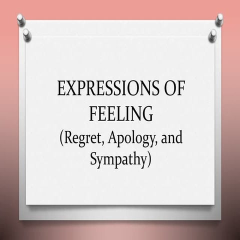Expressions of feeling | PPTX