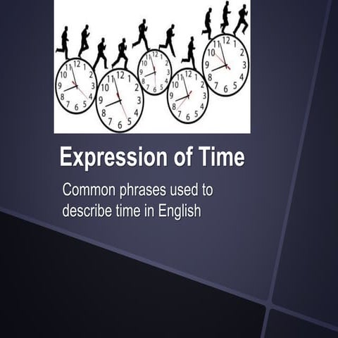 Expressions of Time (Part 1) | PPTX | Smartphones | Consumer Electronics