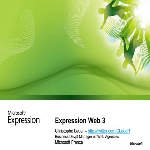 Introducing the new features in Expression Web 3 | PPTX | Web Design ...
