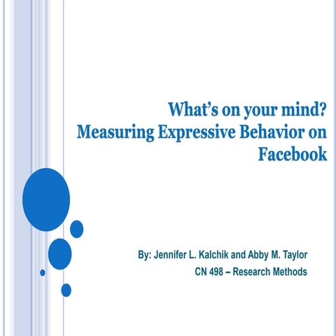 Expressive Behavior on Facebook | PPT