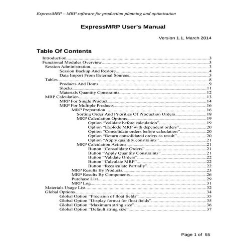 ExpressMRP - MRP (Material Requirements Planning) Software - Manual ...
