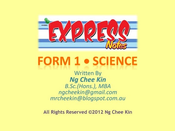 Final Year Examination Form 1 Science Paper | PDF
