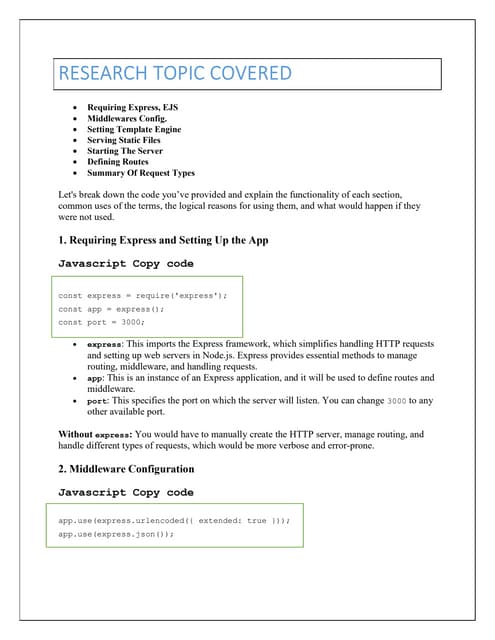 Node.js Express Framework | PPT