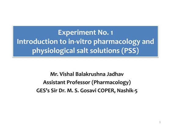 Commonly used instrument in Experimental Pharmacology | PPT
