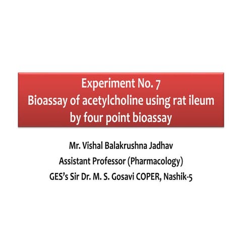 Commonly used instruments in Experimental Pharmacology | PPTX