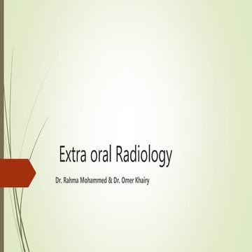 Exraoral and intraoral radiography | PPTX