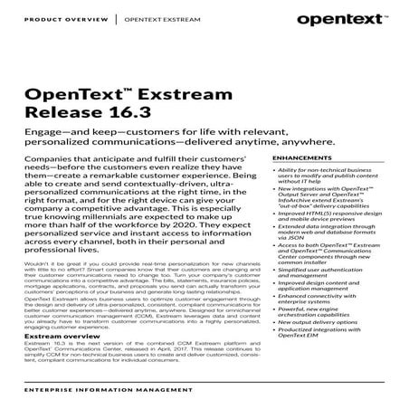 Bentech’s stand on the open text exstream features that you need to k…