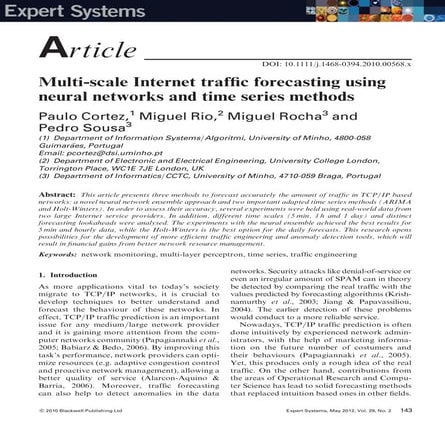Multi Scale Internet Traffic Forecasting Pdf