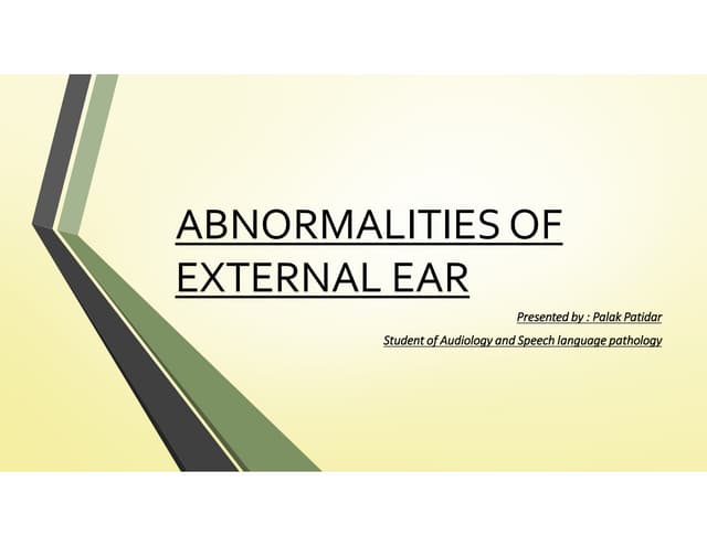 Deformities of ear | PPTX