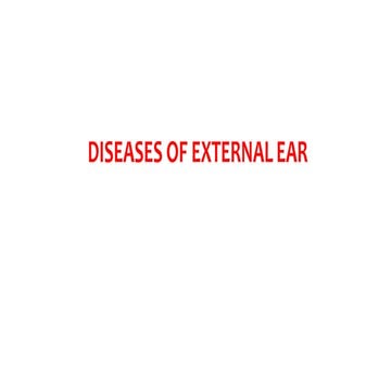 Diseases of External Ear | PPTX