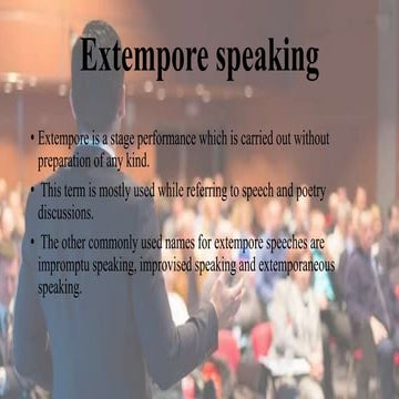 Extempore speaking | PPTX