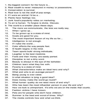 Extempo topics | PDF