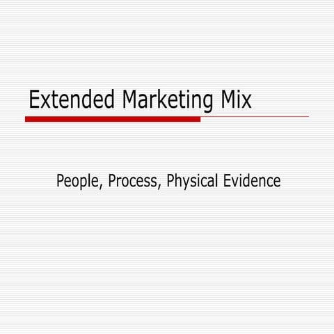 Extended Marketing Mix | PPT