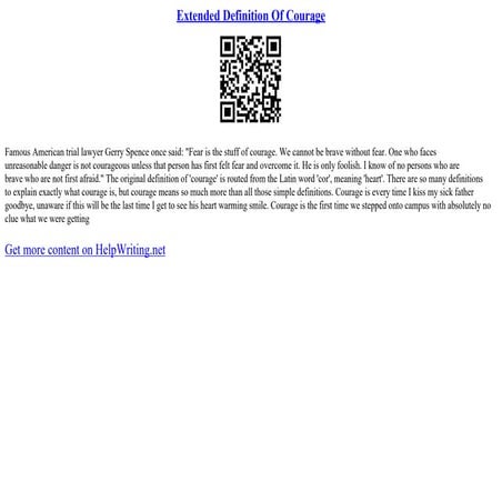 Topics For Extended Definition Essay PDF