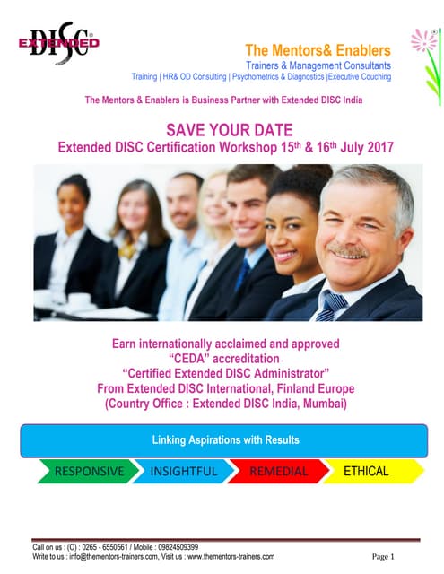 Extended DISC - Certification Workshop. | PPT