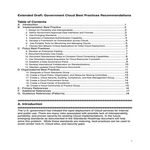2011 Draft: Recommended Cloud Best Practices | PDF | Cloud Computing | Internet