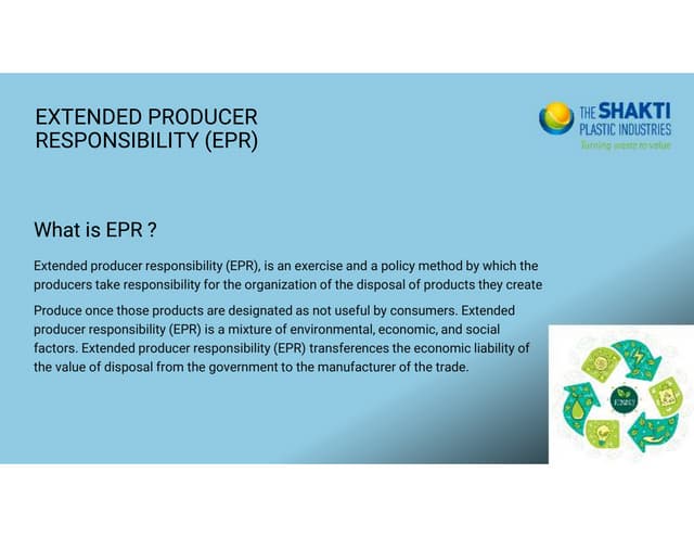 Ppt on extended producer responsibility(epr) | PPT