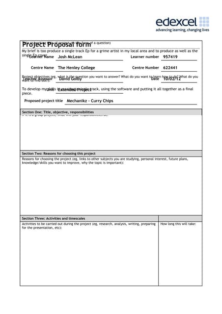 Extended Project: Management | PDF