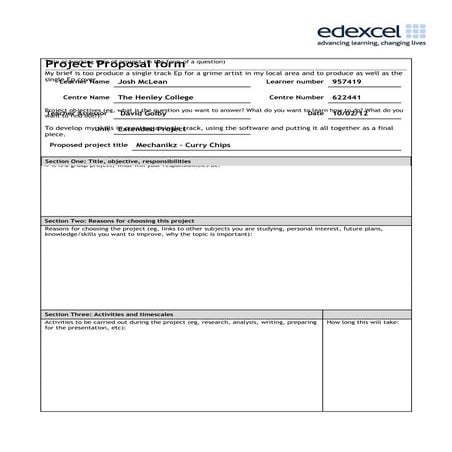 Extended project proposal form | DOC