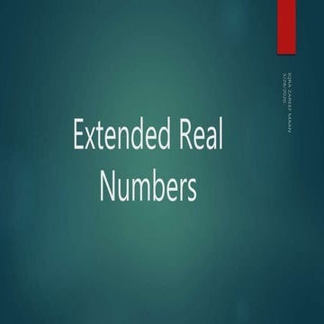 Extended real numbers | PPT