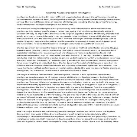 Extended response question | DOCX