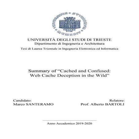 Extended summary of "Cached and Confused: Web Cache Deception in the Wild" | PDF