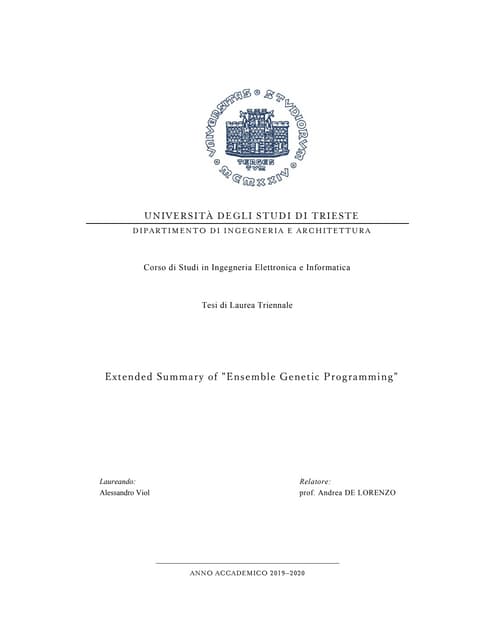 Extended Summary of Extended Summary of
