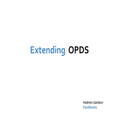 Extending Opds | PPT