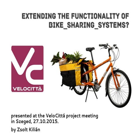 Extending the functionality of bike sharing systems by cargo bikes | PDF