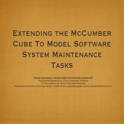 Extending the McCumber Cube to Model Software System Maintenance Tasks ...