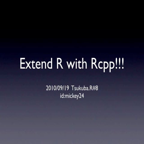 Extend R With Rcpp Pdf