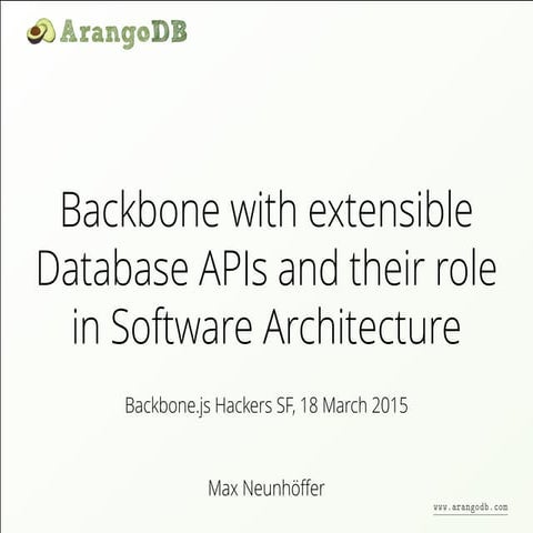 Backbone Using Extensible Database Apis Over Ppt 0278