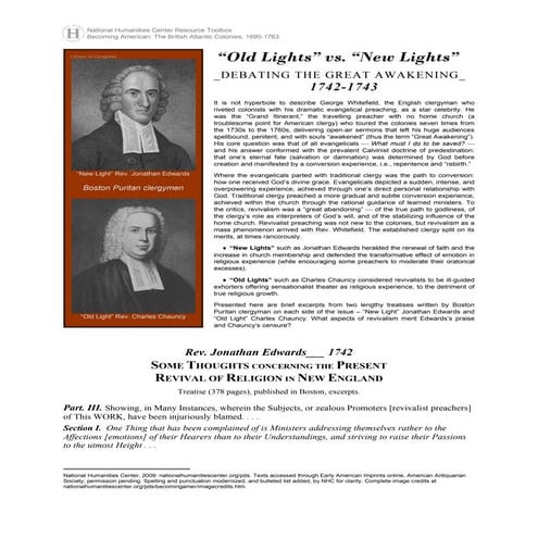 Extension Activity- First Great Awakening | PDF