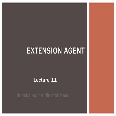 Extension agent | PDF