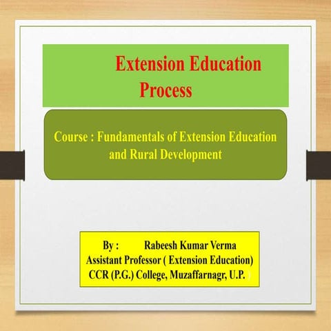 Extension education process | PPTX