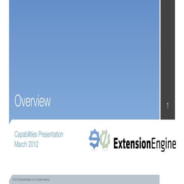 ExtensionEngine Capabilities Overview | PDF