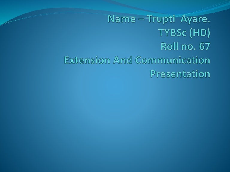 Extension Presentation extension-presentation