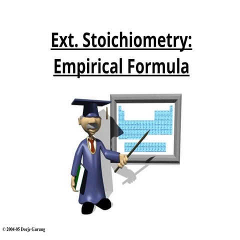 Extension Stoichiometry III Empirical Formula.pptx