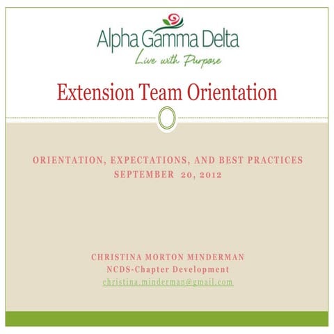 Extension team orientation_v6 | PPTX