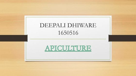 Modern method of apiculture - Apiculture - Beekeeping | PDF ...