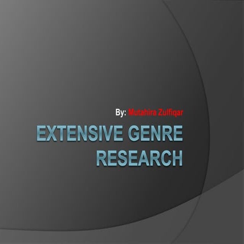 Extensive genre research (introduction) | PPTX