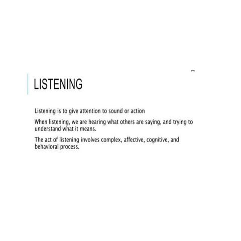The Teaching of Extensive Listening Skill | PPTX