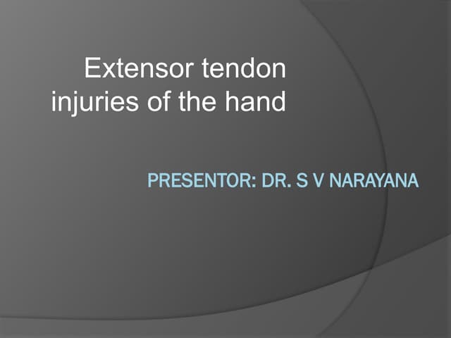 Extensor apparatus hand | PPT