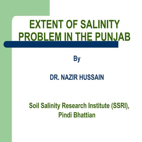 Salinity and Types of Salinity | PPTX