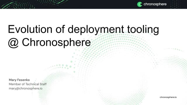 Evolution Of Deployment Tooling Chronosphere Craftconf 2023 Ppt
