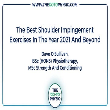 The Best Shoulder Impingement Exercises | PPT
